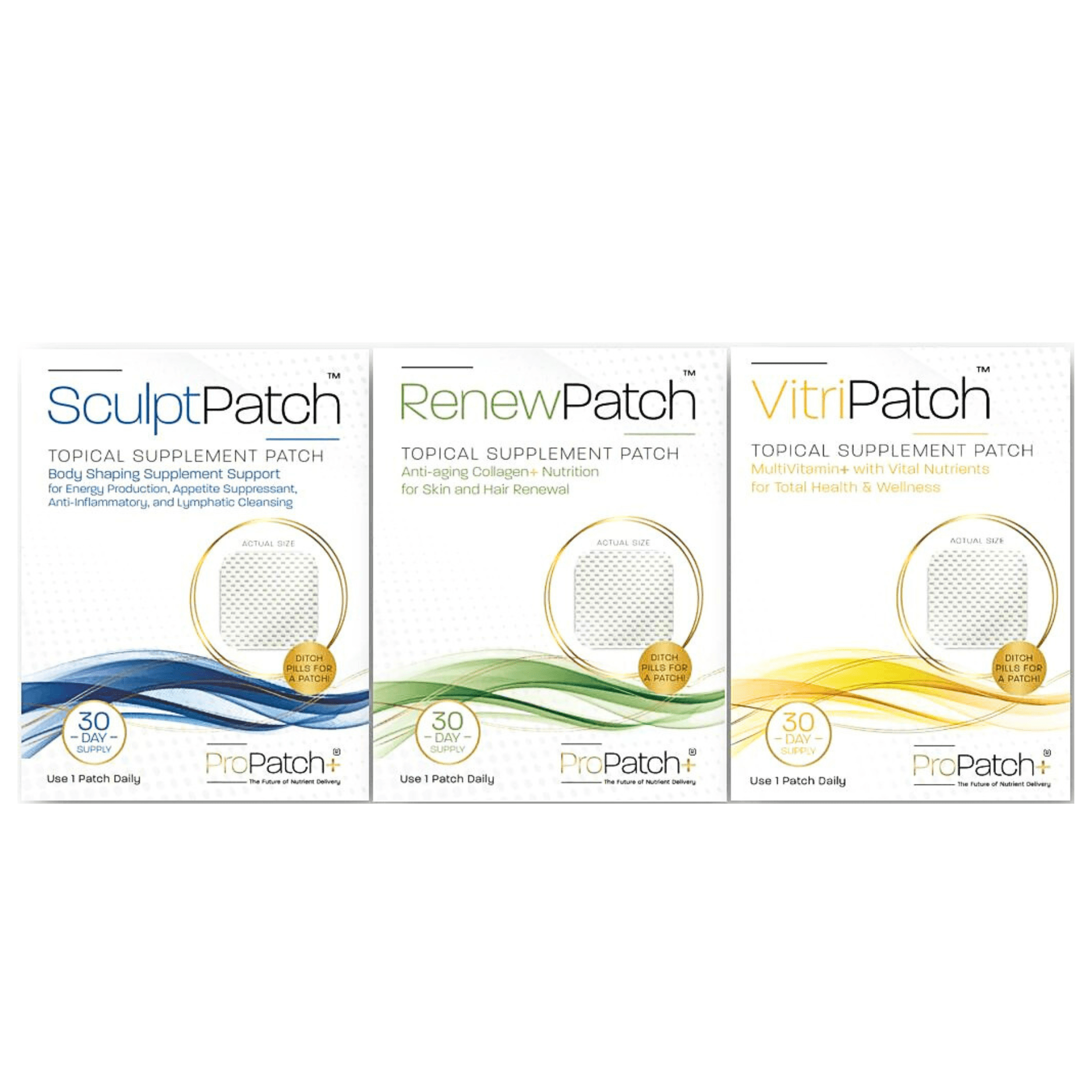 ProPatch+ Bundle (30-Day Supply of Sculpt, Renew, Vitri) – Skin Type ...