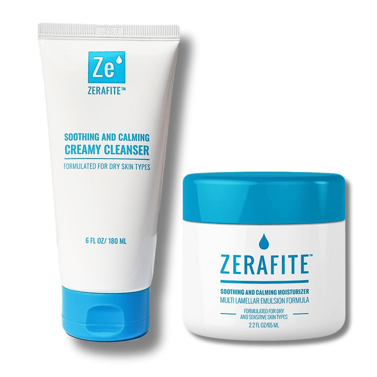 Zerafite Soothing & Calming Creamy Cleanser & Moisturizer Bundle – Skin ...