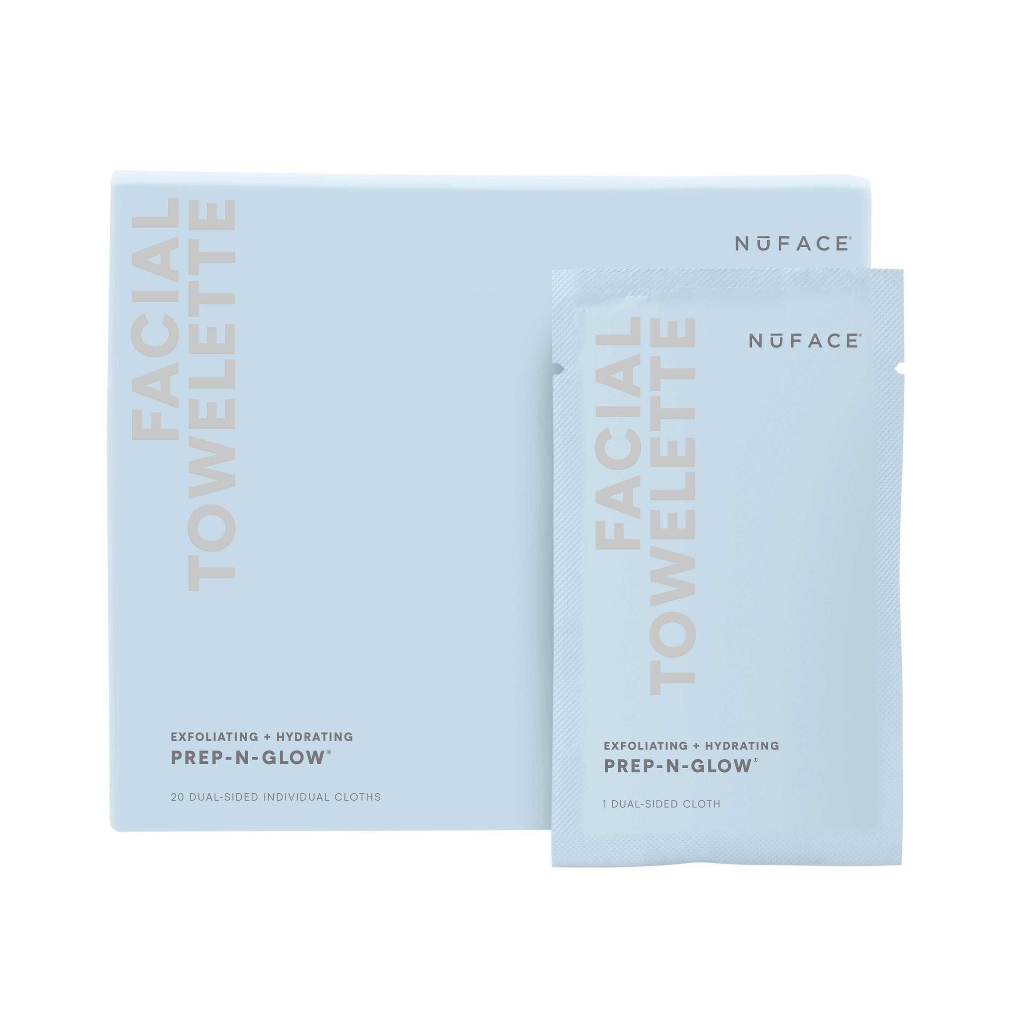 NuFACE Prep-N-Glow Exfoliating & Hydrating Facial Wipes – Skin Type ...